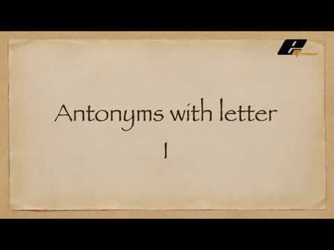 Antonyms with letter I
