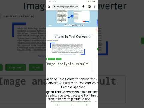Image to Text Converter online ver 2.0 - Convert All Picture to Text and Voice Female