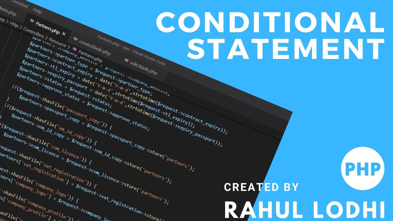 PHP Tutorial #9 - Conditional statement in php
