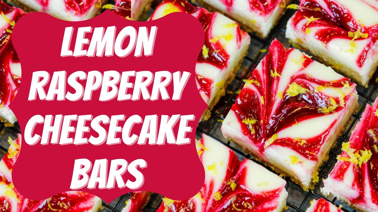 Lemon Raspberry Cheesecake Bars | CHELSWEETS