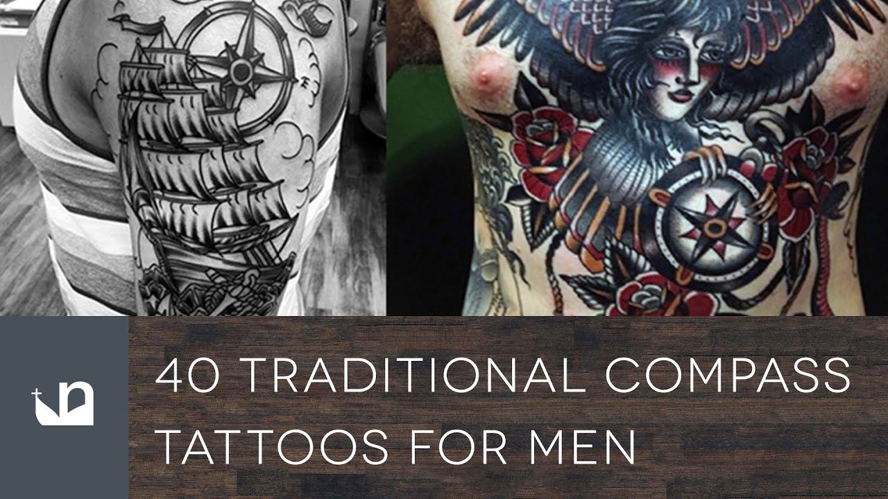 40 Traditional Compass Tattoos For Men