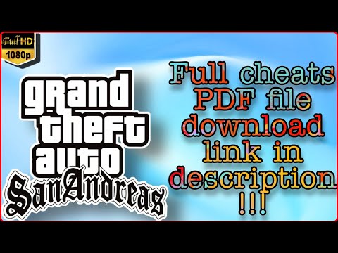 GTA San Andreas full cheat codes list (PDF download link in description) ||
