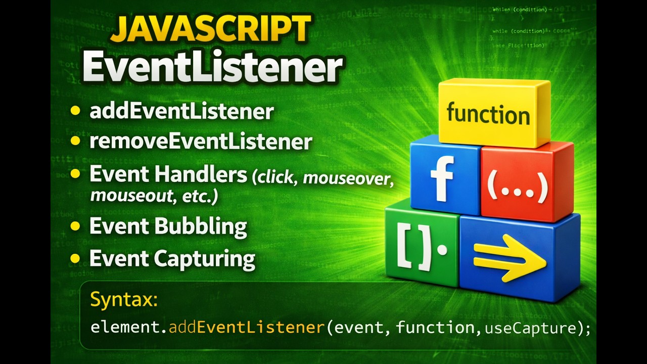 Stop Struggling with Event Listeners! JavaScript addEventListener and removeEventListener Made Easy