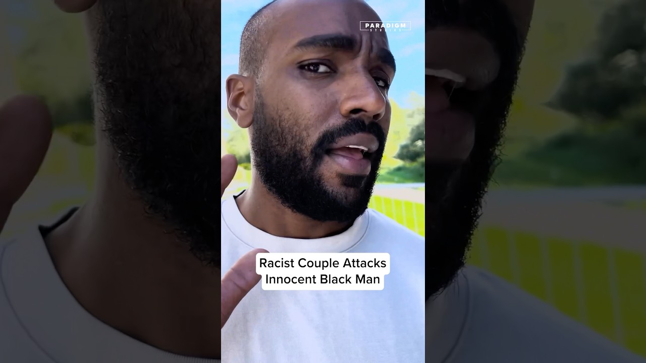 Racist Couple Attacks Innocent Black Man #shorts