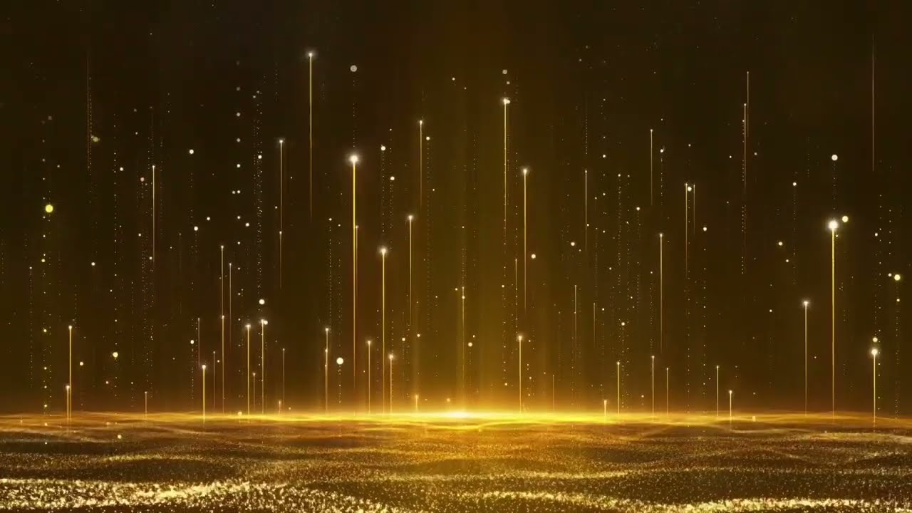 4k Shimmering Gold Background Themed Party Screensaver | Edit Effect Intro
