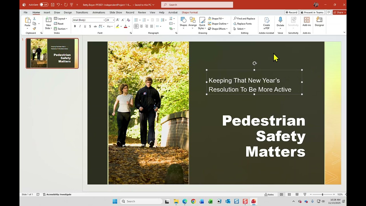 PowerPoint Independent Project 1-6 Video Tutorial