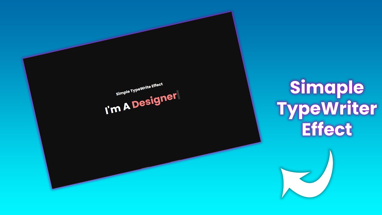 Simple TypeWriter Effect Using HTML CSS & JavaScript | HTML CSS & JavaScript
