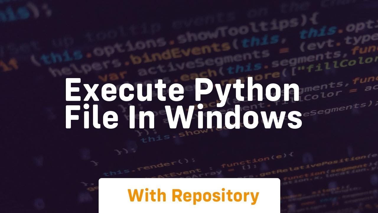 execute python file in windows