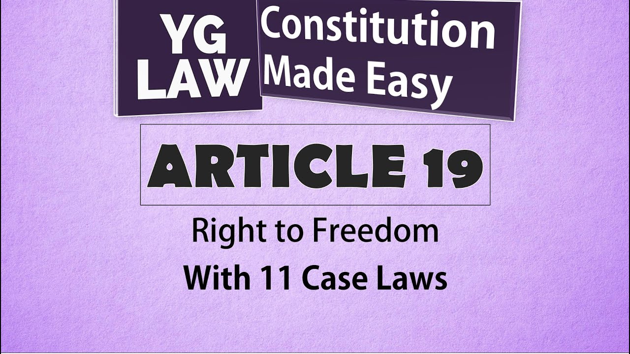 Article 19 - Constitution of India