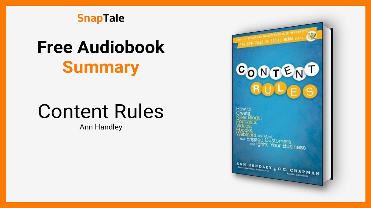 Content Rules by Ann Handley: 16 Minute Summary