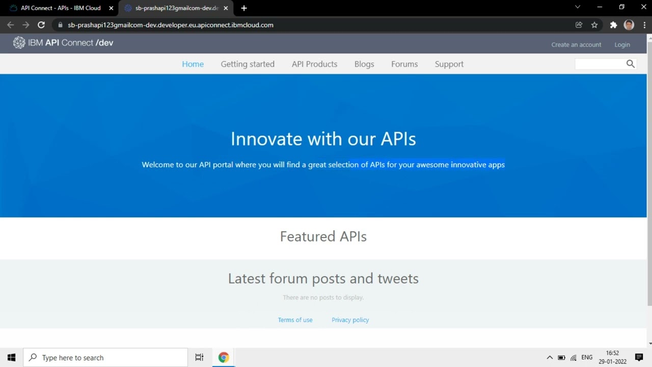 IBM API Connect Developer Portal