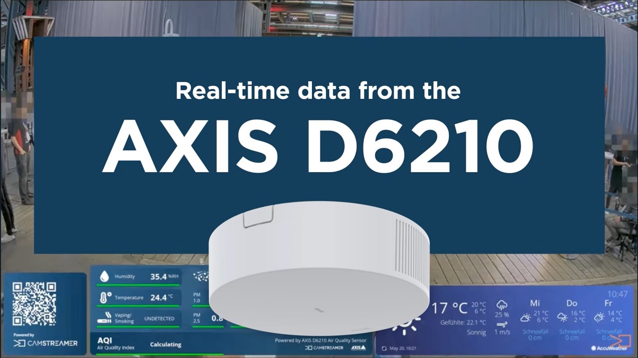 CamStreamer displays AXIS D6210 Air Quality Sensor data directly in the video