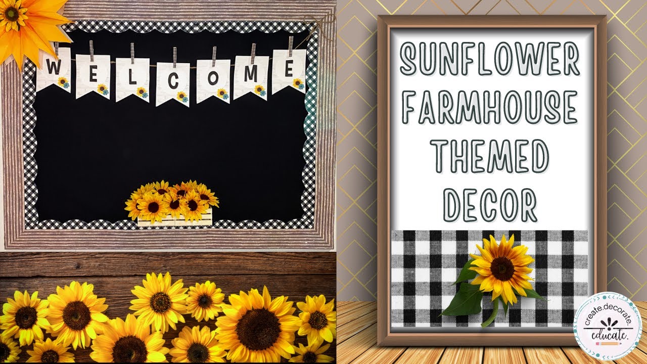 Ideas for Decorating Classroom | Bulletin Board Ideas for Fall | Dollar Tree DIY Crafts | Sunflower