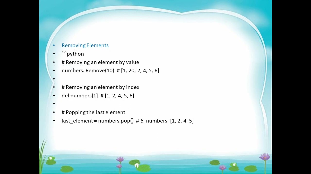 Python List examples