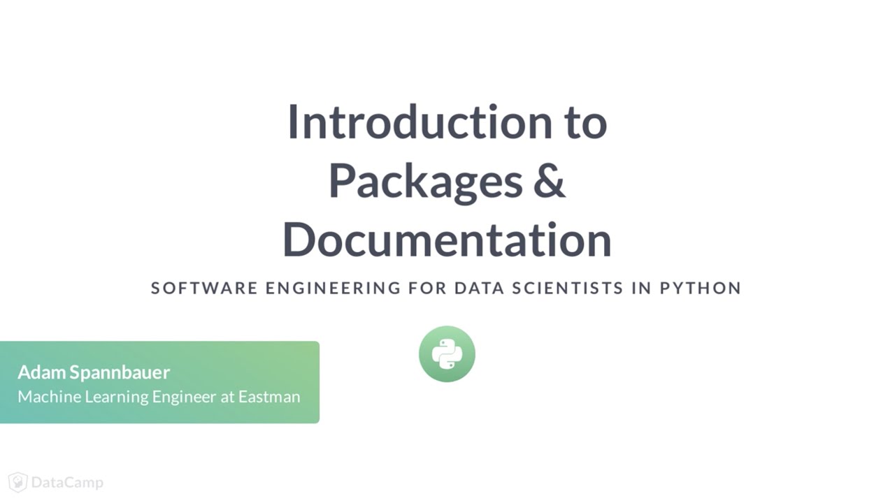Python Tutorial: Introduction to packages & documentation