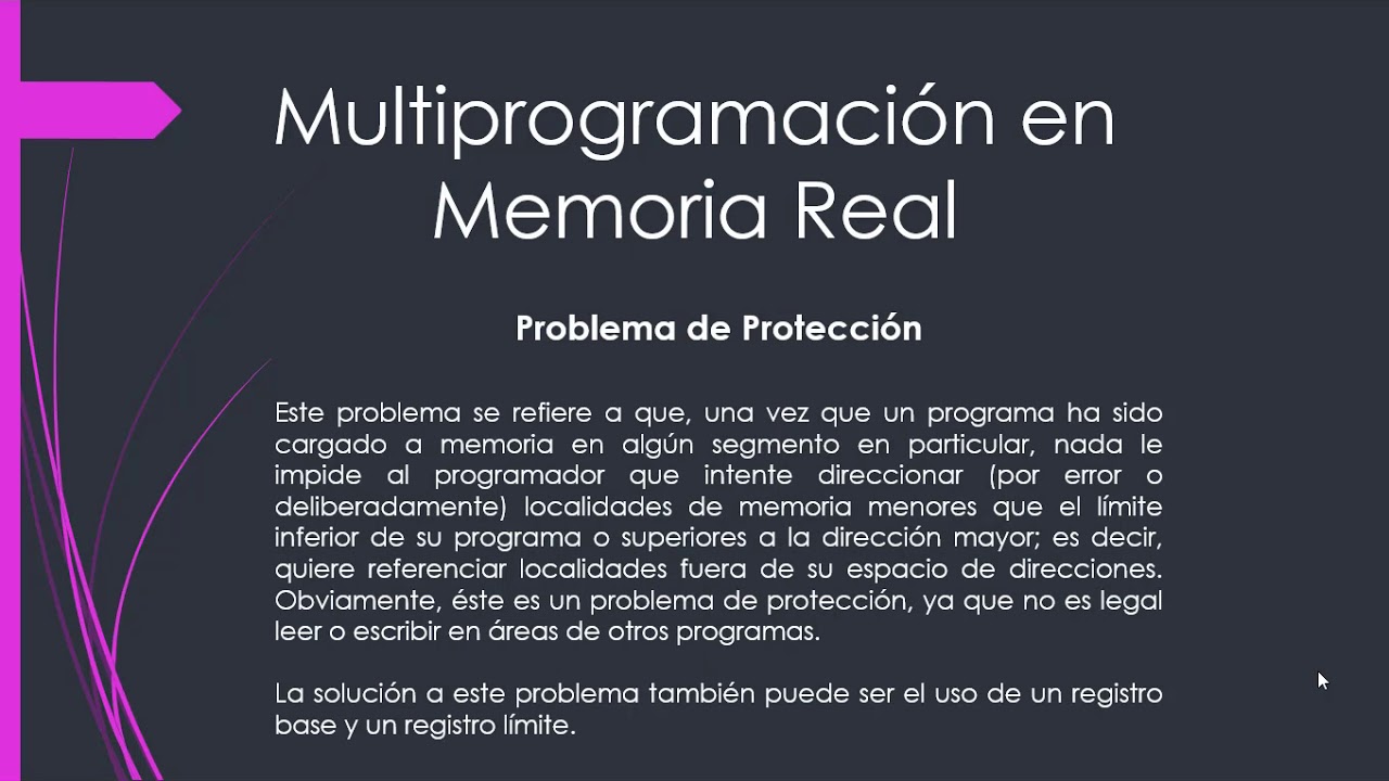 Multiprogramación de Memoria Real y Virtual