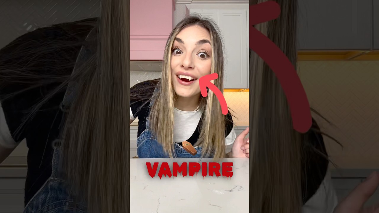 You didn’t know turning into a vampire was this easy!! 😱👀 #vampire #halloween