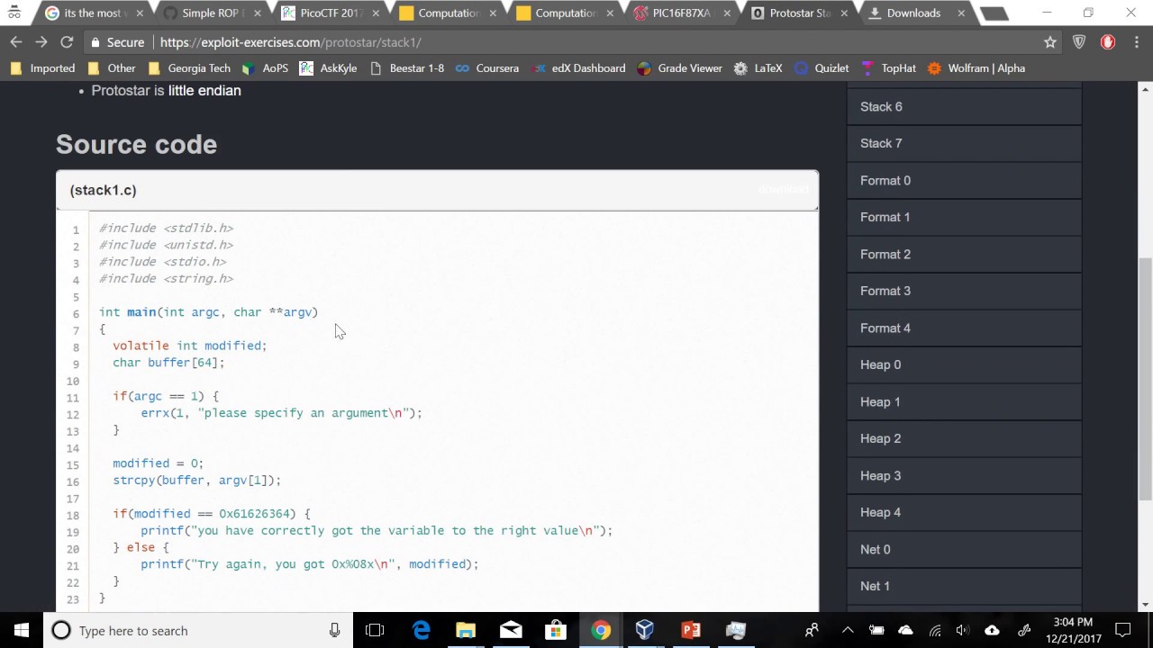 Exploit-Exercises Protostar Stack1 Exploit