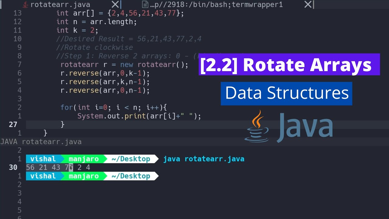 [2.2] Rotate Array in Java