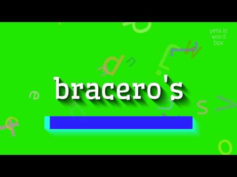HOW TO SAY BRACERO'S? #bracero's