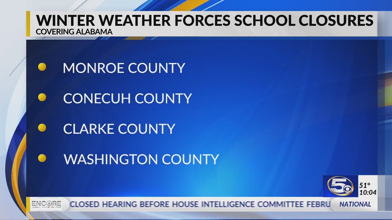 VIDEO: School closures as of Monday evening