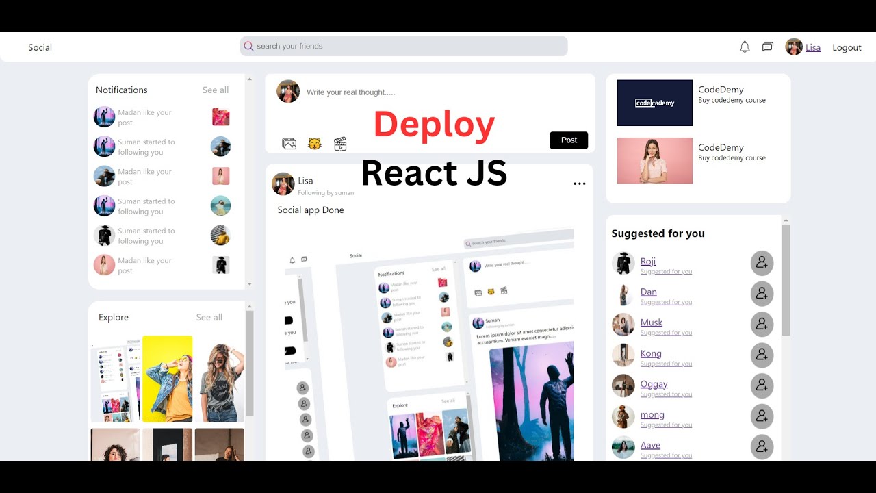 Deploy Our Social Application into Server