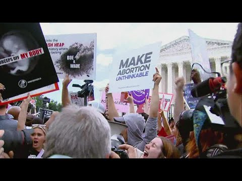 Reactions to SCOTUS' Dobbs v. Jackson decision outside of Supreme Court Building, across country