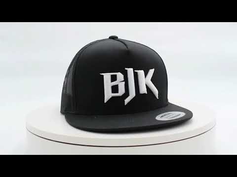 Embroidered Logo Sport Tek® Yupoong® 5 Panel Classic Trucker Mesh Back Cap