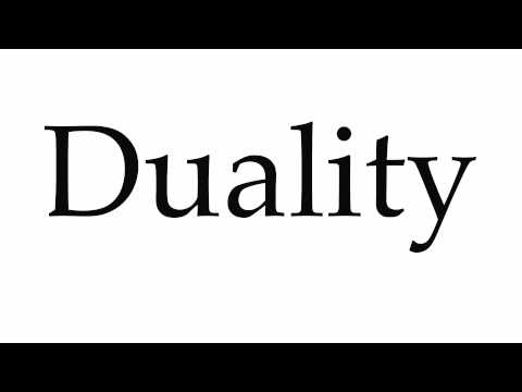 How to Pronounce Duality