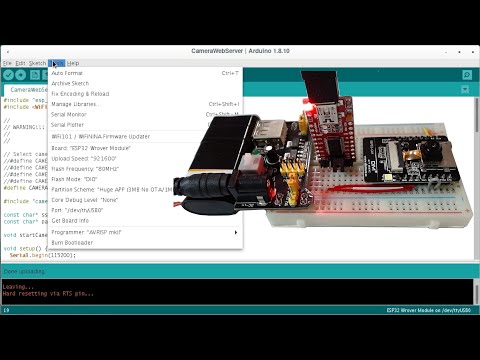Cheap Wifi IP Camera: ESP32-CAM + Arduino Software (IDE)