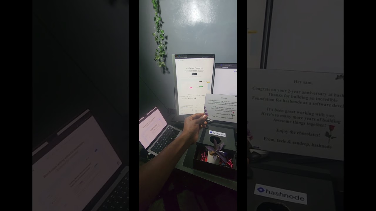 Celebrating my 2 years at Hashnode as a Software Developer! #workanniversary #coding #webdesign