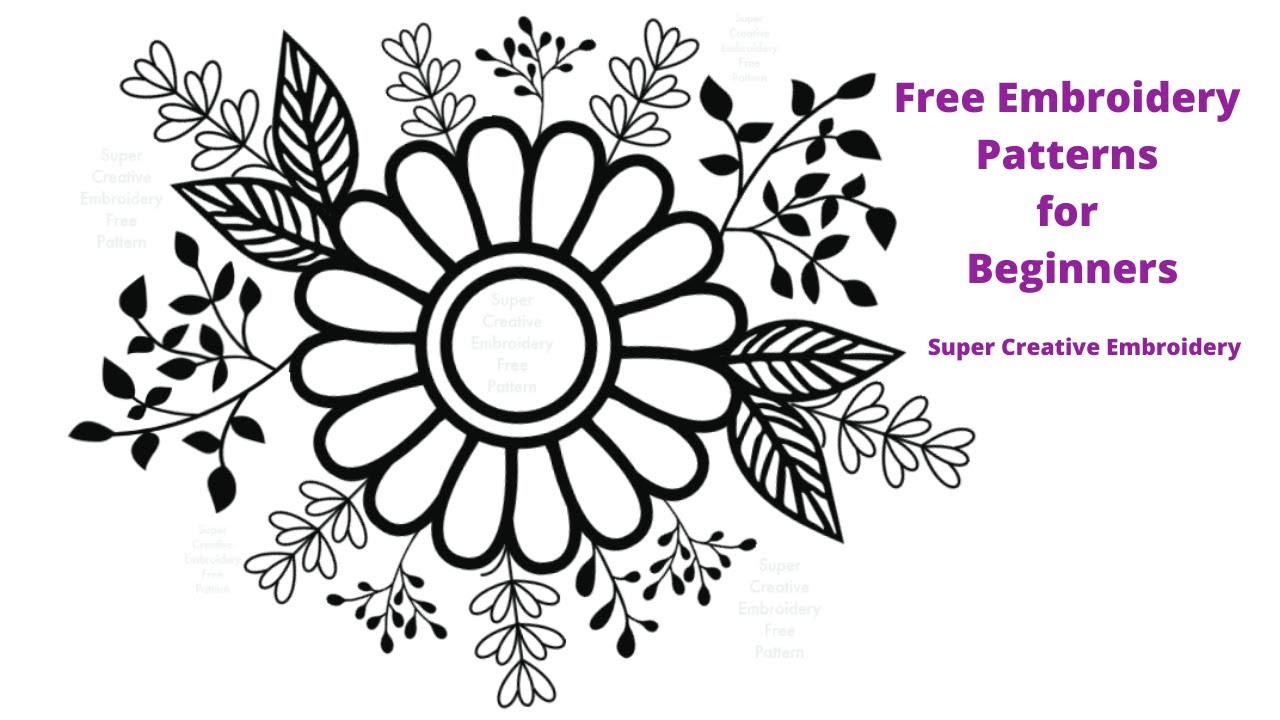Super Gorgeous  Fantastic Flower Embroidery Design🌻  Free PDF Pattern Unique Decorative Needlework🌹