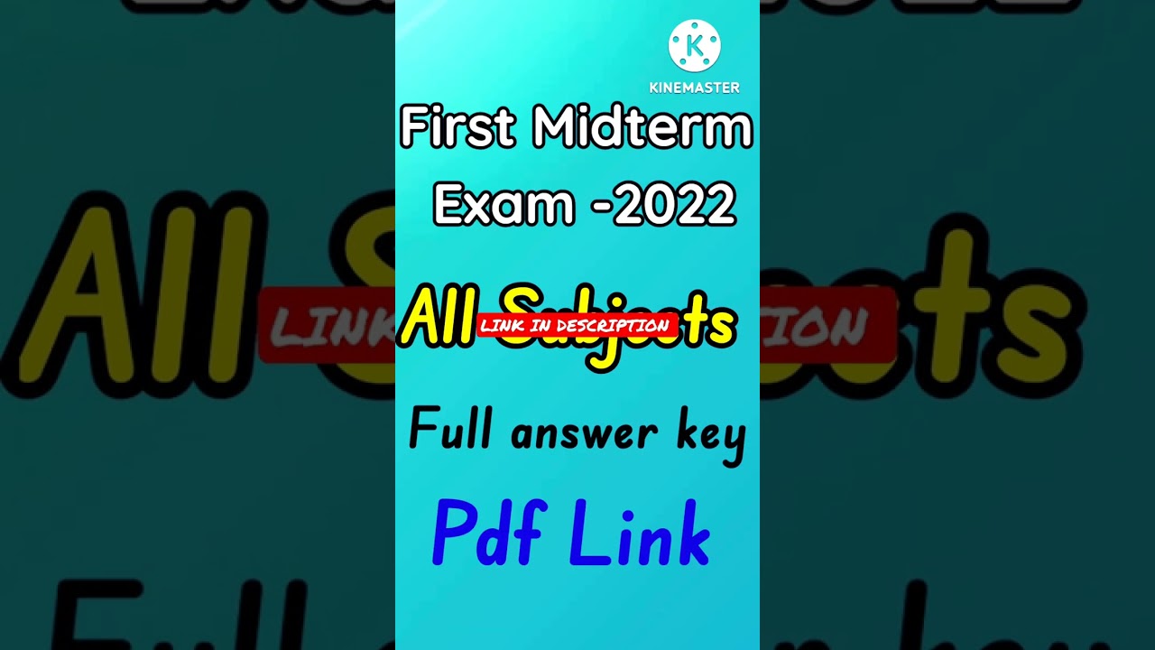 First Midterm Exam 2022 Answer key_Pdf_download,#firstmidterm2022_Question paper with answer key