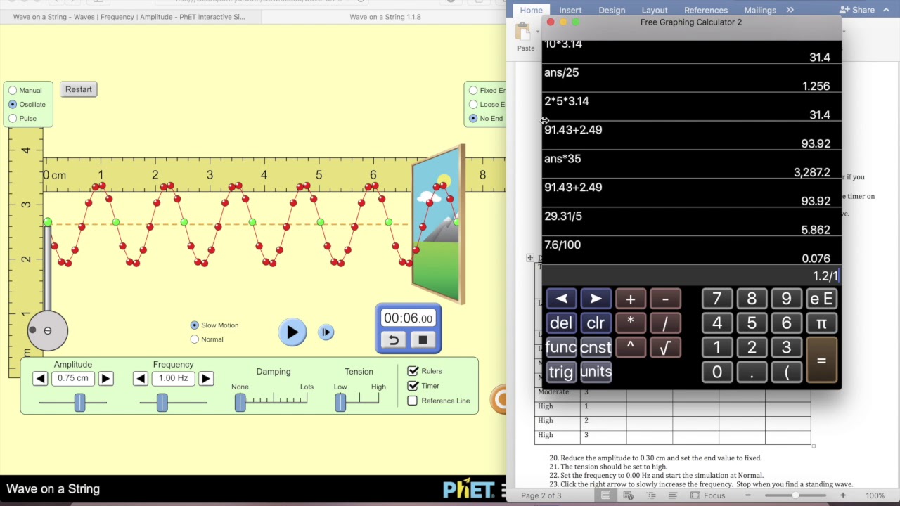 Waves on a String Lab Walkthrough