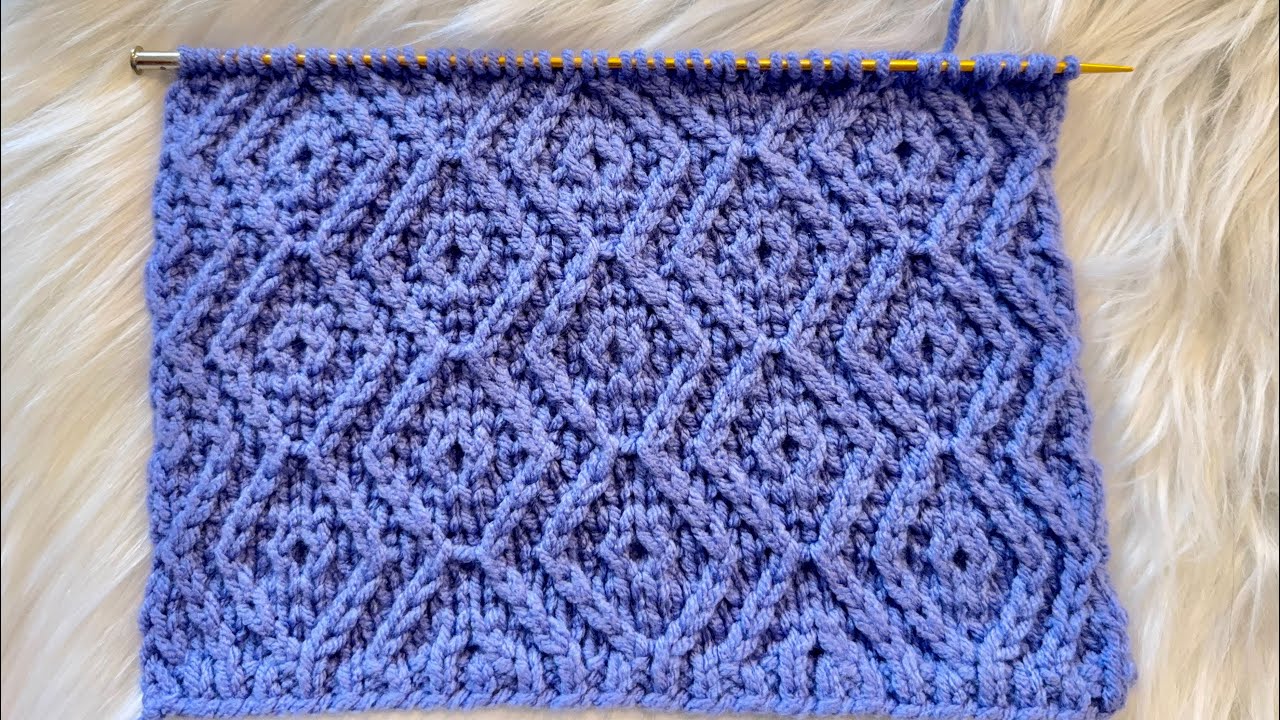 Hypnotic Diamonds Knitting Tutorial | Optical Illusion Diamond Stitch (Opt Art) | Watch Knitting