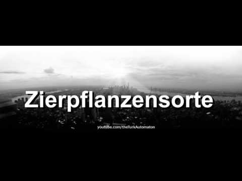 How to pronounce Zierpflanzensorte in German - Perfectly