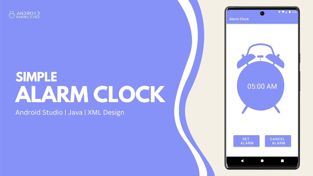 Alarm Clock with Notifications in Android Studio using Java | Alarm Manager