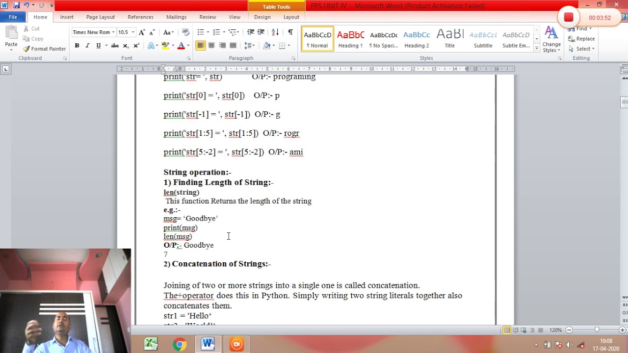 PPS FE Unit- 4 STRING IN PYTHON Lecture- 1