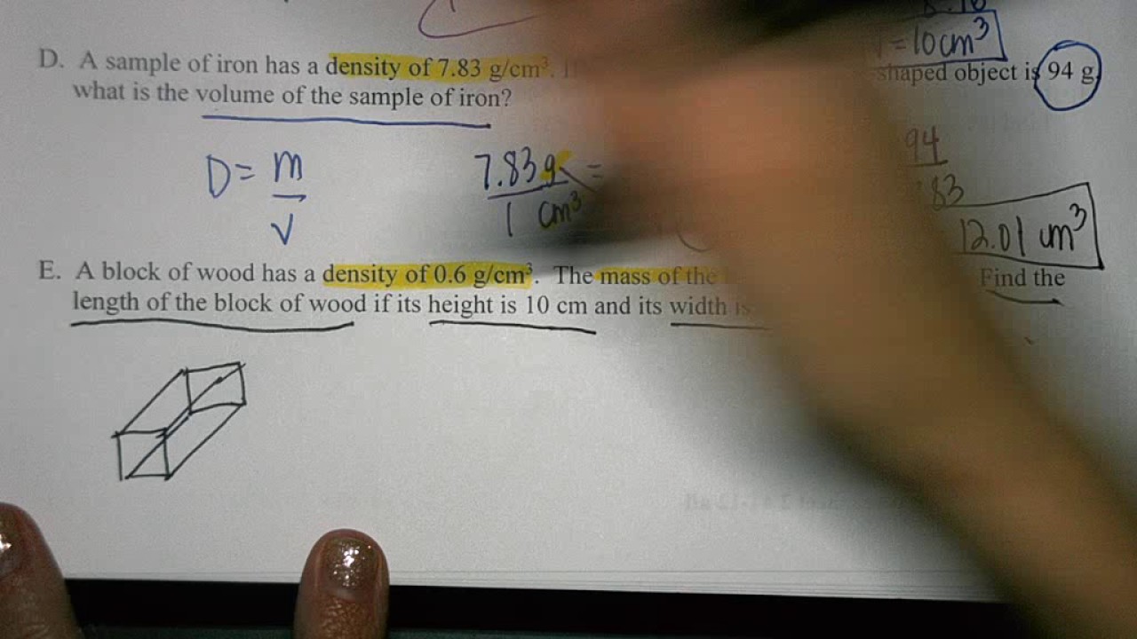 Notes Unit 9 Section 2 Density