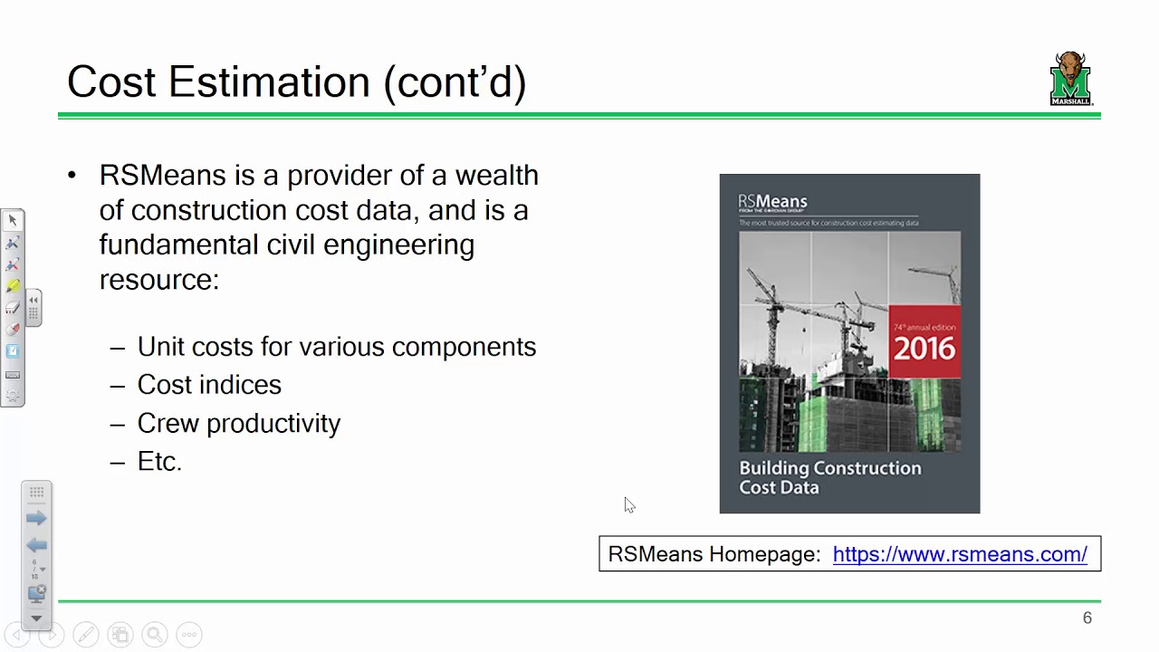 ENGR 453 Lecture 02:  Cost Estimation (2018.01.10)