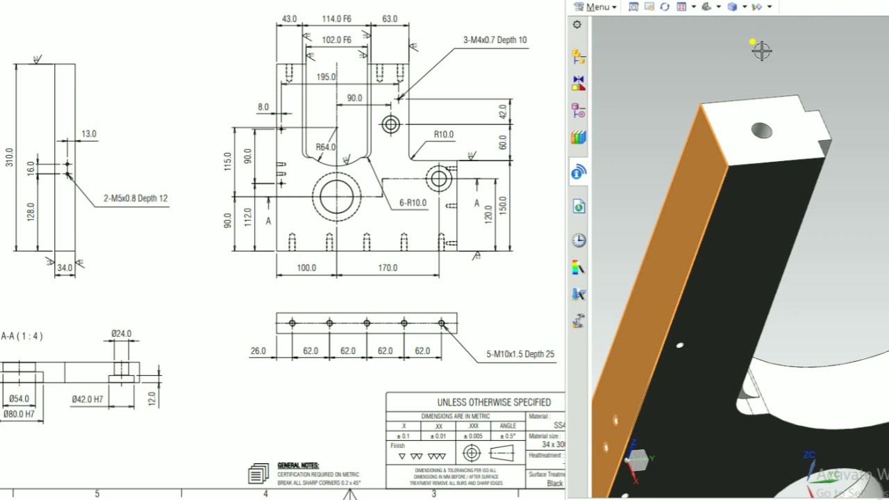 HOW TO READ DRAWINGS || cnc programming and vmc programming || technical drawing||