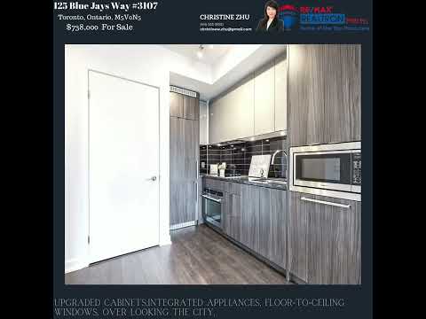 Sold by Christine Zhu! 125 Blue Jays Way #3107  Luxury King Blue Condo In The Heart Of Toronto