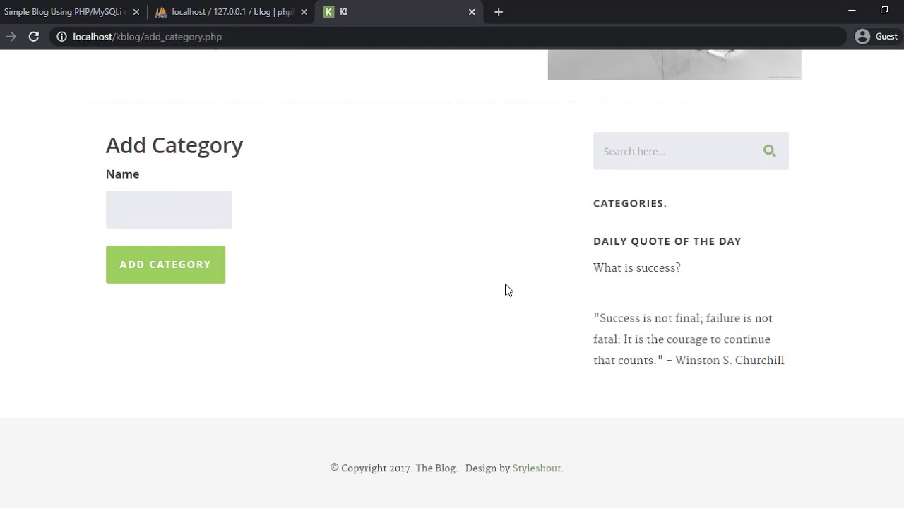 Simple Blog Site using PHP/MySQLi Demo