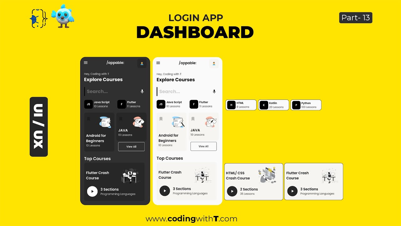 Flutter UI Design Tutorial - Flutter Dashboard UI 2025