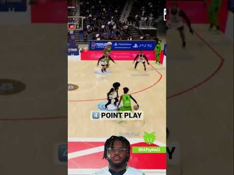 ShiftyKaii with the 4️⃣ point play 🔥 #nba2k22 #nba2kleague #theturn2kl