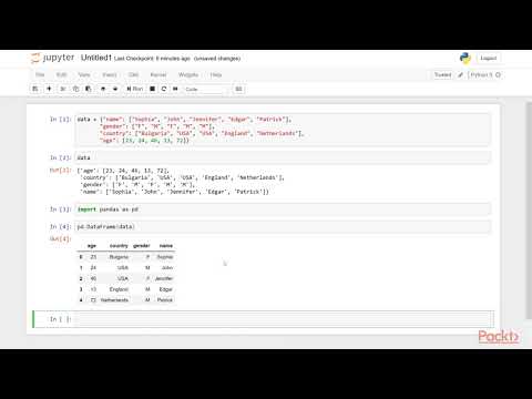 Learn Learning Python for Data Science Create DataFrames | packtpub com - Mind Luster