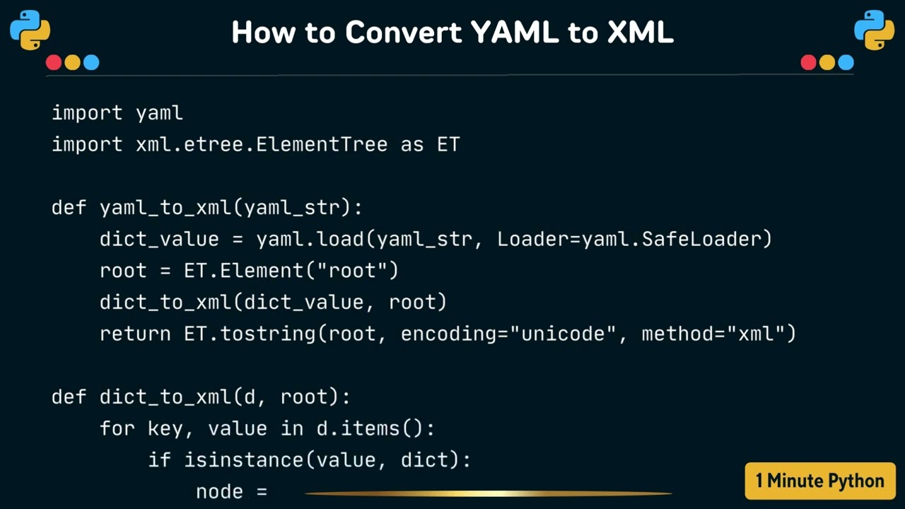 How to Convert YAML to XML