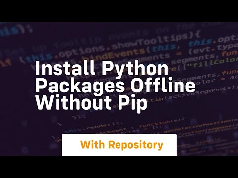 install python packages offline without pip