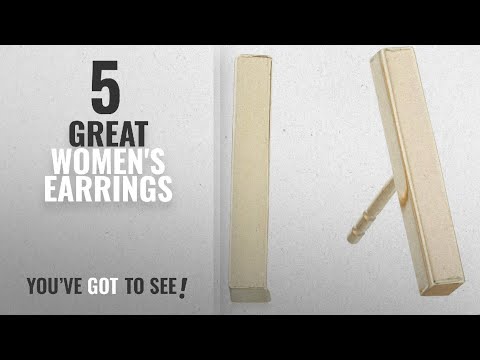 10 Best 14 Karat Gold Earrings [2018]: 14k Yellow Gold 2mm Square Stick Stud Earrings