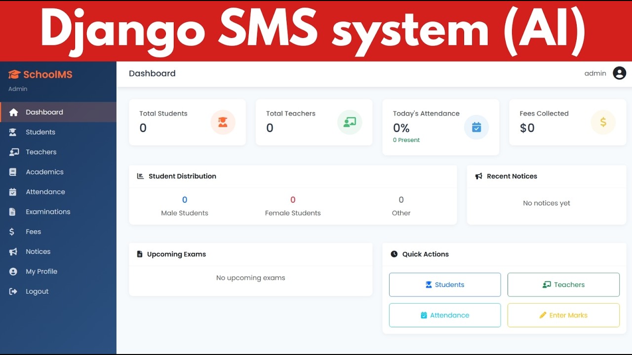 I Built a Django School Management System Using AI 🤯 (No Coding Needed!)